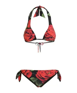 Dolce & Gabbana Rose Printed Bikini Set - Multicolor