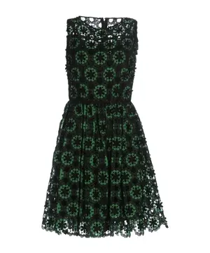 Dolce & Gabbana Twotone Lace Sleeveless Top - Green