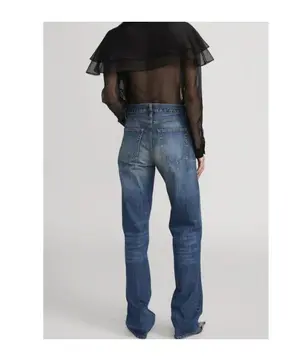 FRAME Faded Straight-leg Jeans