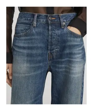 FRAME Faded Straight-leg Jeans