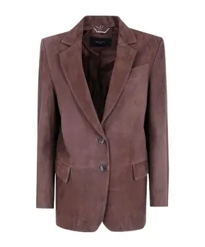 Seventy Single-breasted Suede Blazer - Brown