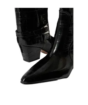 Paris Texas Glossed-leather Knee Boots
