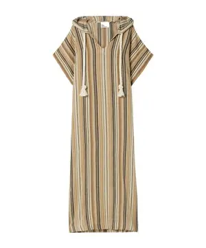 Lisa Marie Fernandez Striped Linen-blend Kaftan - No