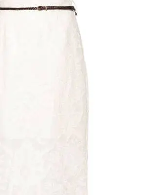 Zimmermann Ottie Floral-embroidered Midi Skirt