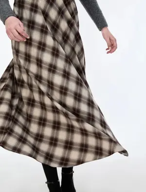 IBLUES Plaid Skirt