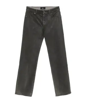 7 For All Mankind Calie Logo-patch Straight Jeans - Grey