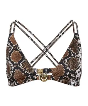 Moschino Patterned Bikini Top - Brown