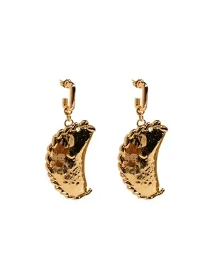 Moschino Sculptural Pendant Earrings - Gold