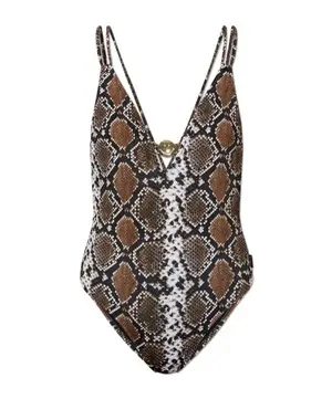 Moschino Patterned One-piece Swimsuit - Brown