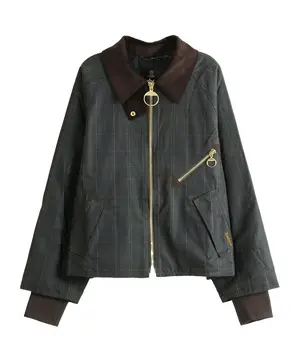 Barbour Oversized Plaid Jacket