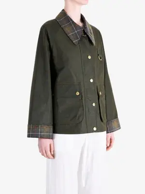 Barbour Icons Tartan Collar Spey Waxed Jacket