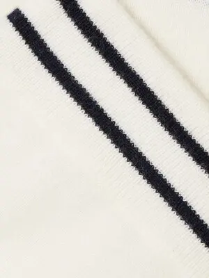 ALLUDE Striped Cashmere Shorts