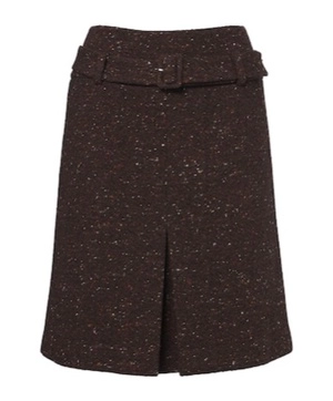 SHUSHU/TONG Belted Wool-blend Miniskirt - Brown