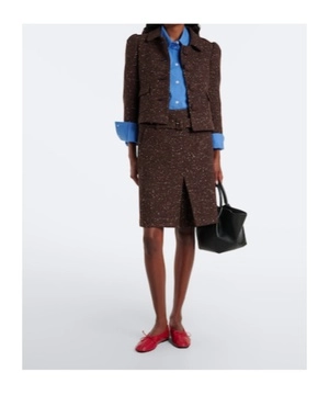 SHUSHU/TONG Belted Wool-blend Miniskirt