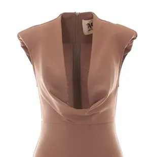 ANIYE BY Draped Deep V Sheath Dress