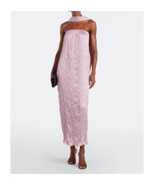 Posse Esme Scarf-detail Satin Maxi Dress
