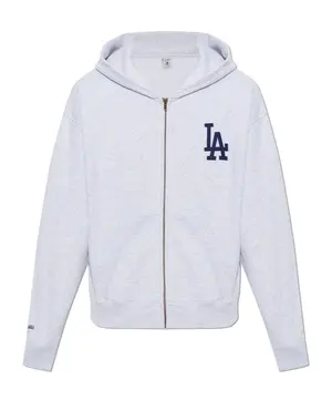 SPORTY  RICH Sporty & Rich La Dodgers Long-sleeve Hooded Sweatshirt