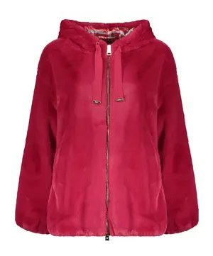 Herno Faux-fur Hooded Jacket - Pink