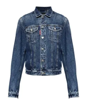 Dsquared2 Dark Highlight Mini Front Jean Jacket - Blue