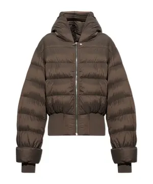 Rick Owens Long-sleeved Down Jacket - Brown