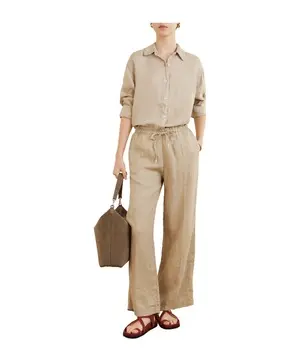 JAMES PERSE Linen Straight-leg Pants