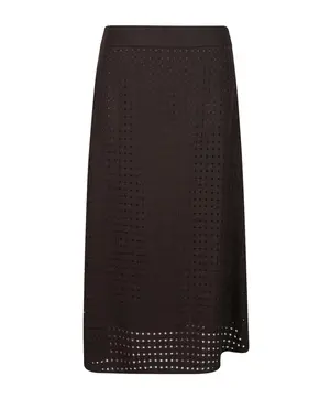 Peserico Cut-out Detailed Skirt - Brown