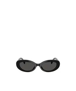 Dolce & Gabbana Dolce Gabbana Eyewear Oval Frame Sunglasses - Black