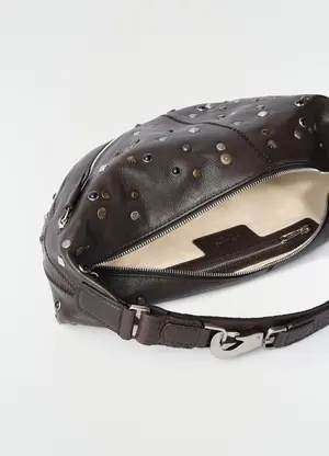 LEMAIRE Mini Quiver Clip Bag - Dark Chocolate