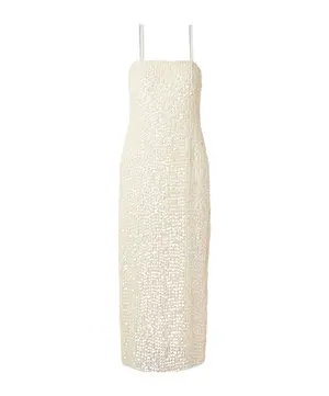 Adam Lippes Embellished Silk-organza Midi Dress - No
