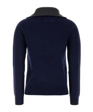 MAISON MARGIELA Zip Collar Knitted Sweater