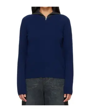 MAISON MARGIELA Zip Collar Knitted Sweater