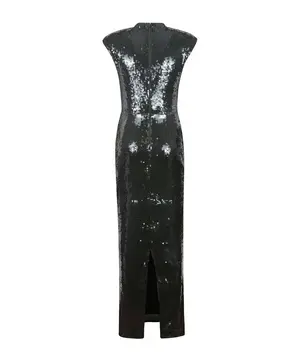 ROTATE BY BIRGER CHRISTENSEN Sequin-embellished Cap Sleeved Maxi Dress