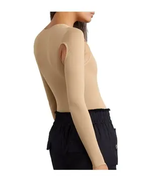 ANDREĀDAMO Cutout Stretch-jersey Bodysuit