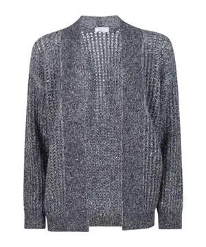 Peserico Long-sleeved Cardigan - Grey