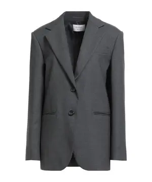 Sportmax Single Breasted Blazers - Grey