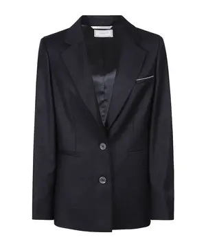 Peserico Single-breasted Tailored Blazer - Black
