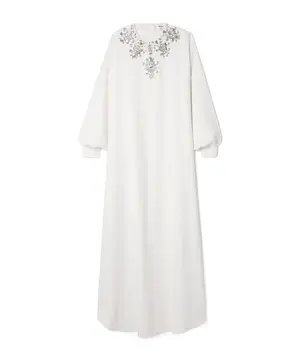 Zuhair Murad Draped Crystal-embellished Cady Gown - No