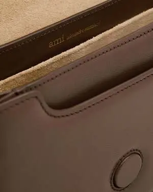 AMI Paris Logo Plaque Shoulder Bag