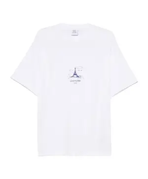 Vetements Eiffel Tower Printed Crewneck T-shirt - White