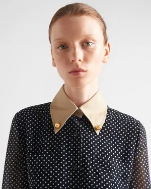 Prada Polka-dot Georgette Dress