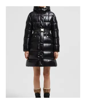 Moncler Bellevue Belted Long Down Coat