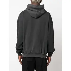 REPRESENT Blackletter-print Cotton Hoodie - Black