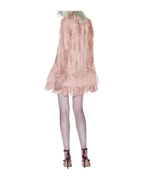 ANIYE BY Floral-embroidered Ruffled Dress