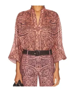 Zimmermann Ottie Tunic Top - Pink