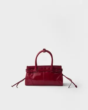 Prada Mini Bonnie Leather Tote Bag - Red
