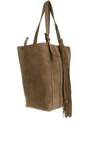 GOLDEN GOOSE Fringed Suede Tote Bag - Brown