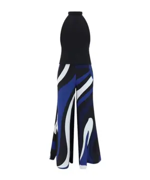 Emilio Pucci Halterneck Print Jumpsuit - Black