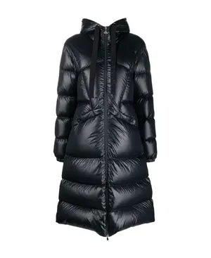 Moncler Selenga Long Hooded Padded Jacket - Midnight Blue