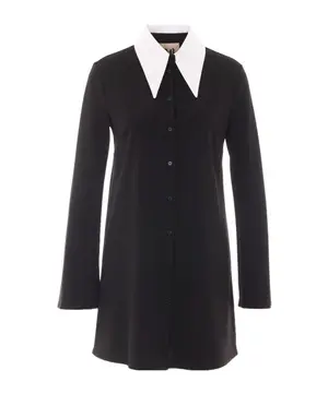 ANIYE BY Pointed-collar Dress - Black