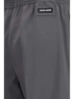 Miu Miu Elasticated Straight Leg Wool Pants